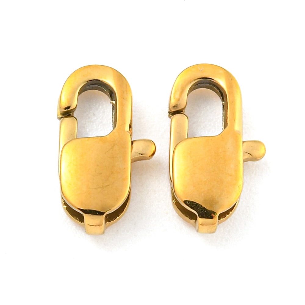 5pcs Ion Plating(IP) 304 Stainless Steel Lobster Claw Clasps Golden ...
