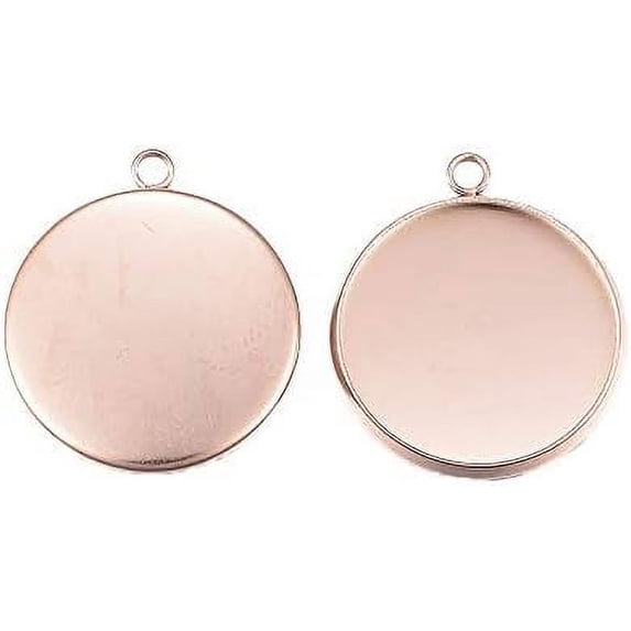 5pcs Ion Plating(IP) 304 Stainless Steel Pendant Cabochon Settings ...