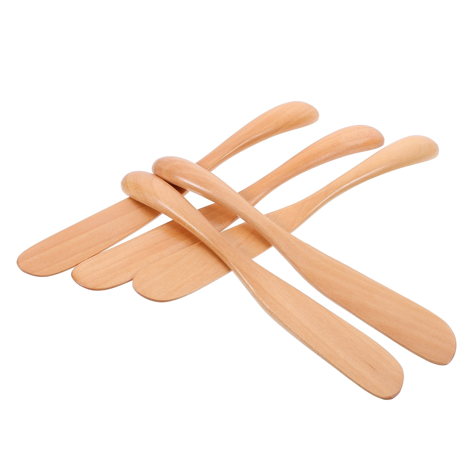 5pcs Jam Spreader Butter Knife Wooden Cream Spatula Cheese Cutter ...