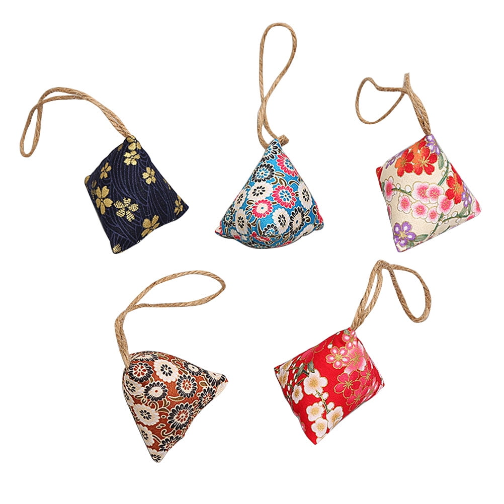 5pcs Japanese Style Hemp Rope Cat Grass Incense Bag Cat Catnip Hanging ...