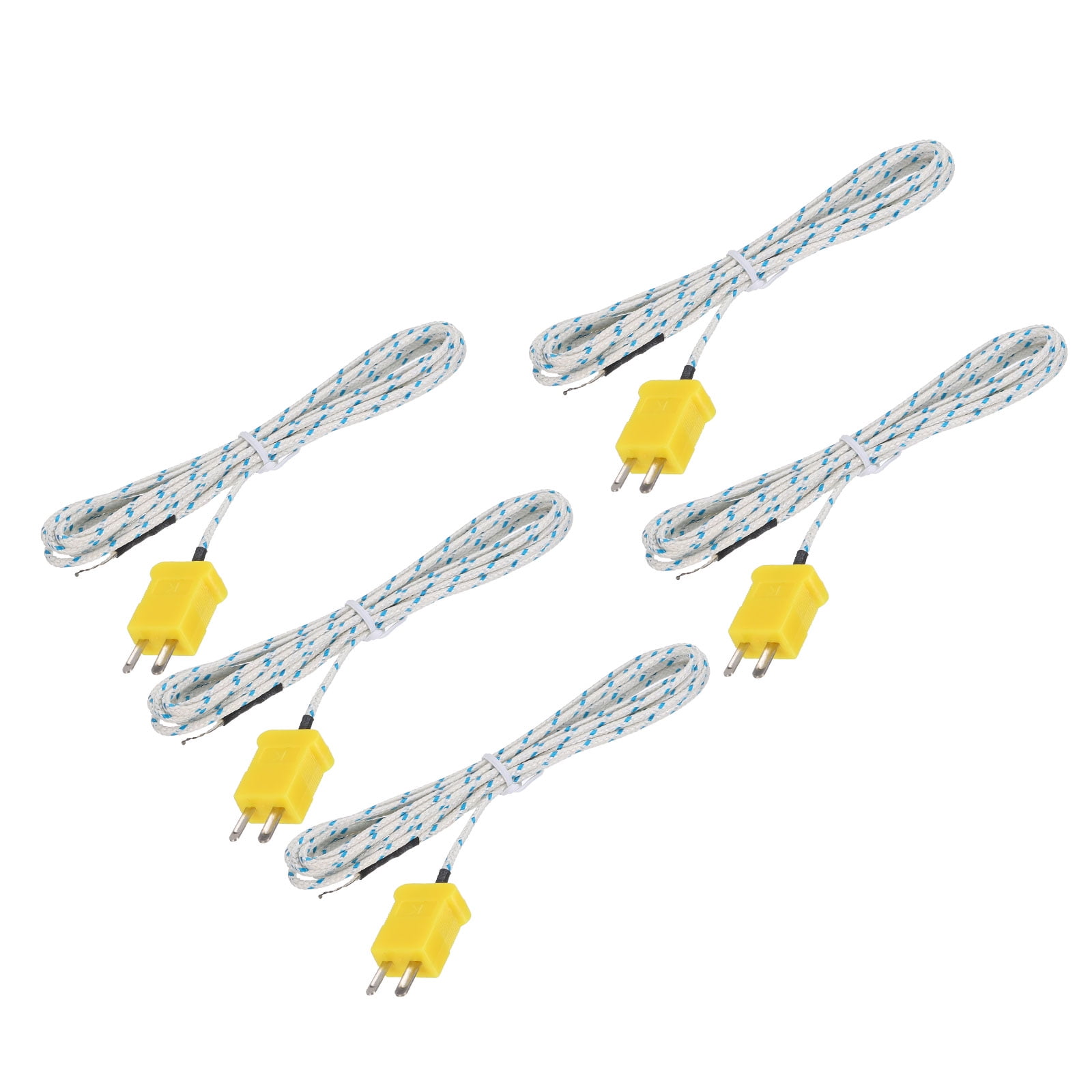 5pcs K Type Thermocouple Mini Connector Temperature Sensor Fiberglass 6 ...