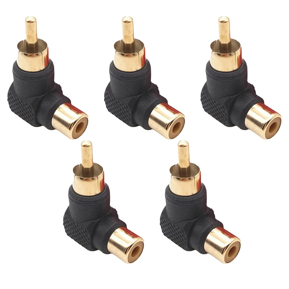 5pcs L-type For RCA right-angle elbow For RCA male to female audio ...