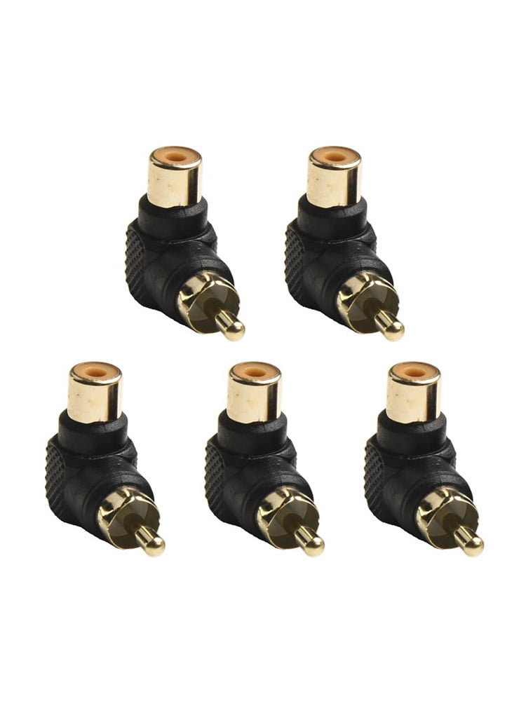 5pcs L-type For RCA right-angle elbow For RCA male to female audio ...