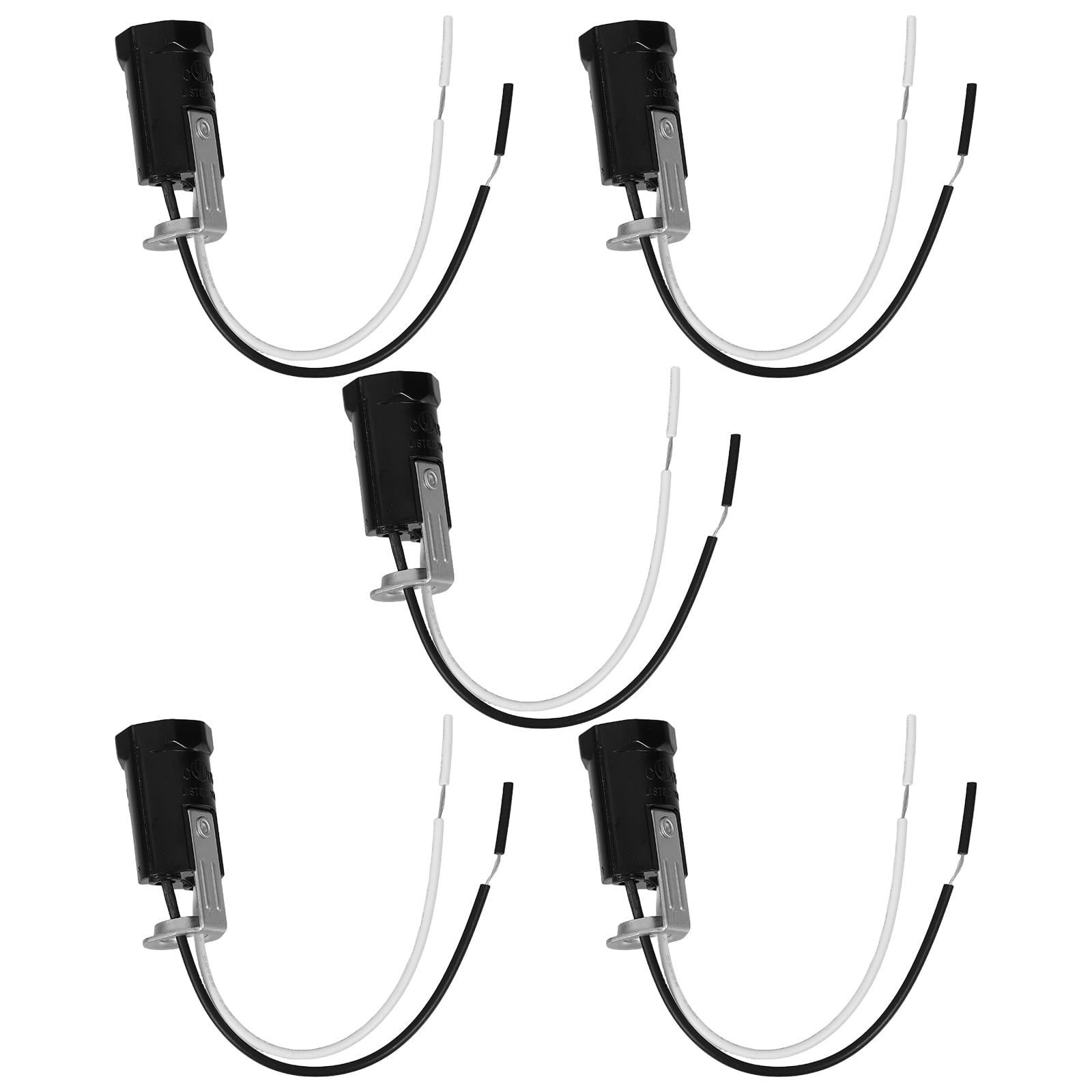 5pcs LED Light Socket Adapter Candelabra Base Socket Keyless Lamp ...