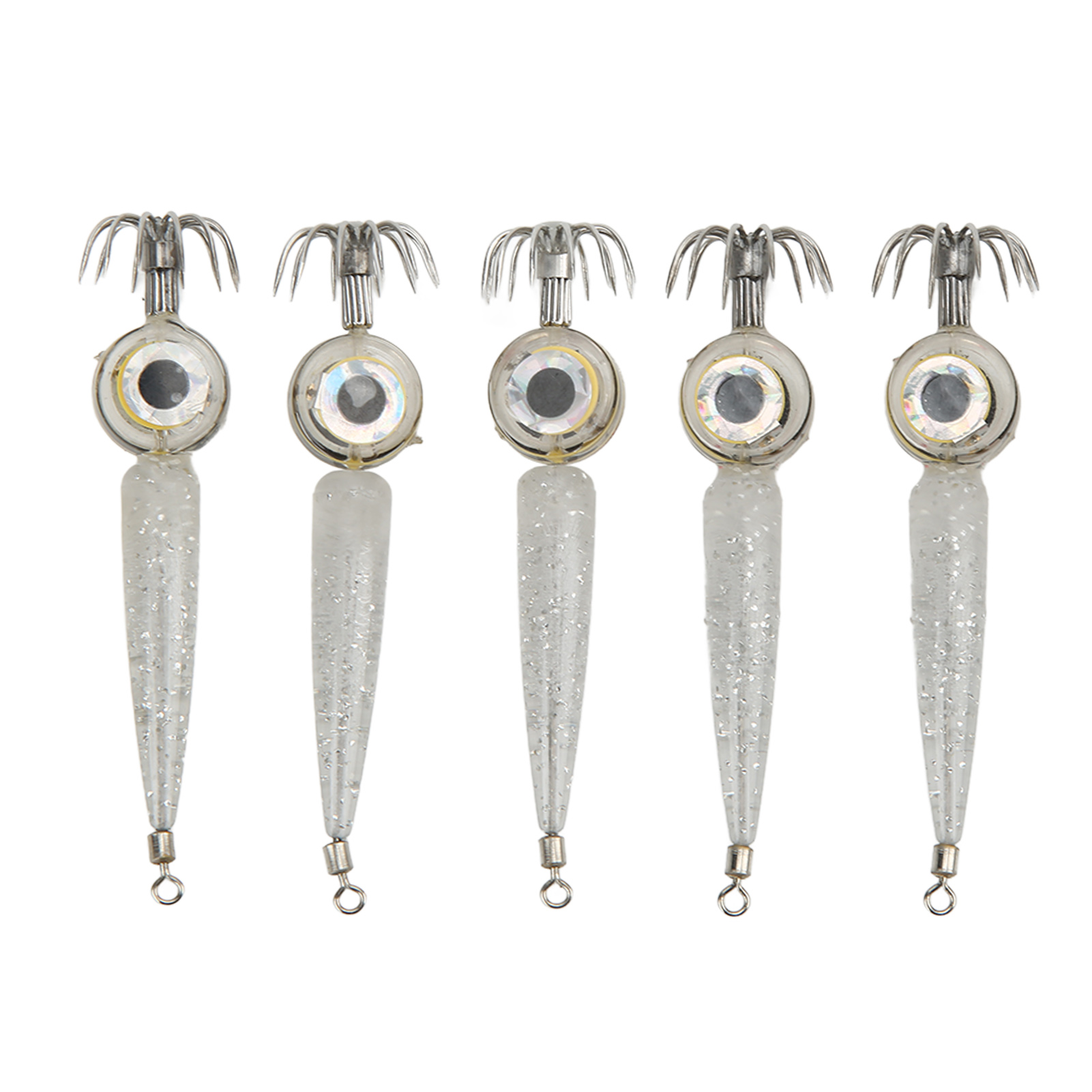 5pcs LED Octopus Hook Strong Penetration High Carbon Steel Electronic ...