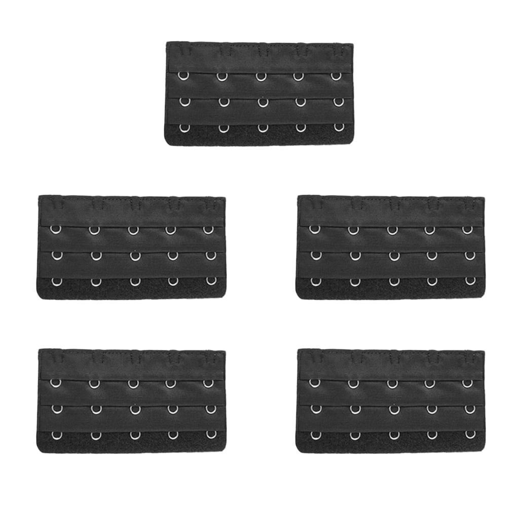 TABLZONE Brassiere Extenders 5 Hooks 3 Rows Black for Extra Comfort ...
