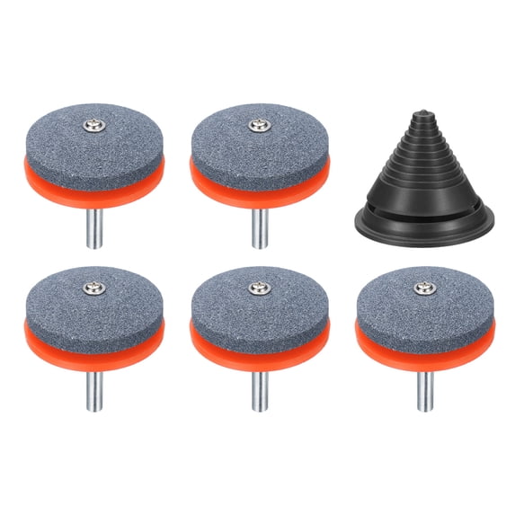 5pcs Lawn Mower Blade Sharpener with Plastic Backing and Black Blade ...