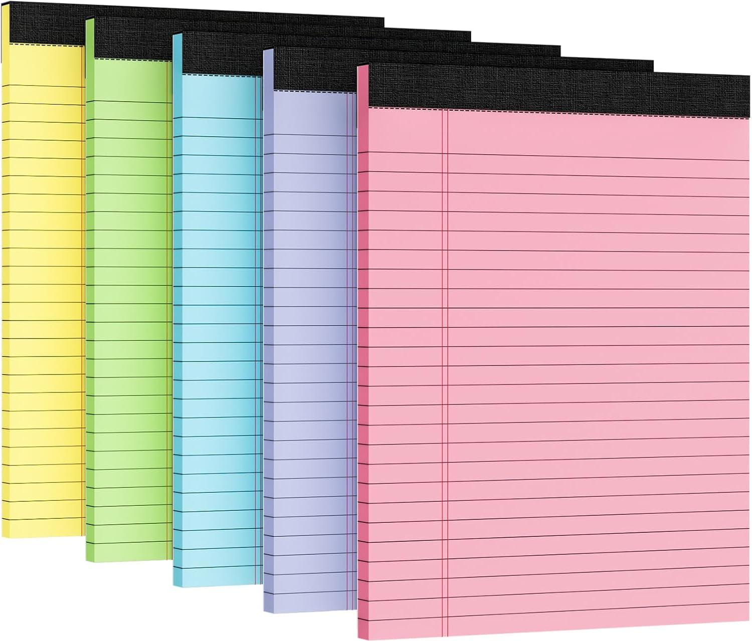 5pcs Legal Pads 8.5 x 11, Notepads 11 Inch,30 Sheets/Pack, Color Note ...