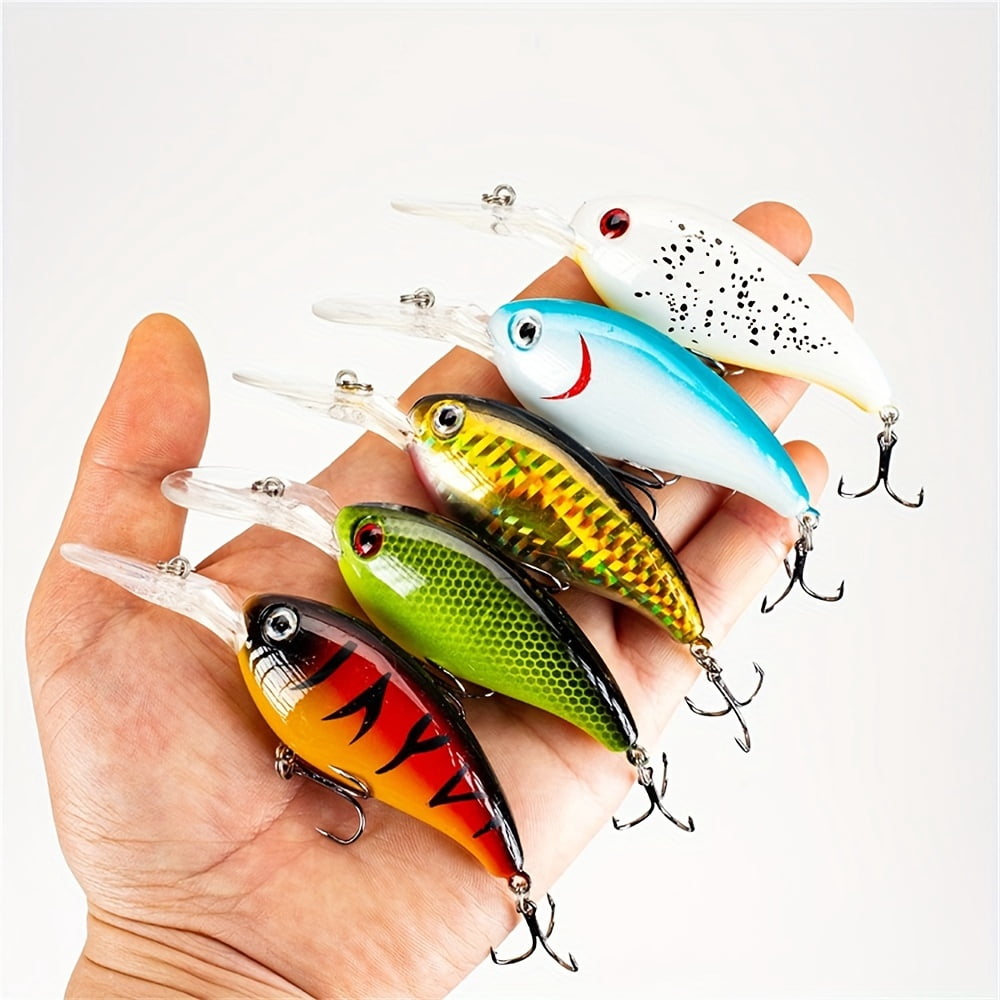 5pcs Lifelike Floating Crankbaits Fishing Lure 10cm/3.94in 13.6g/0.47oz ...