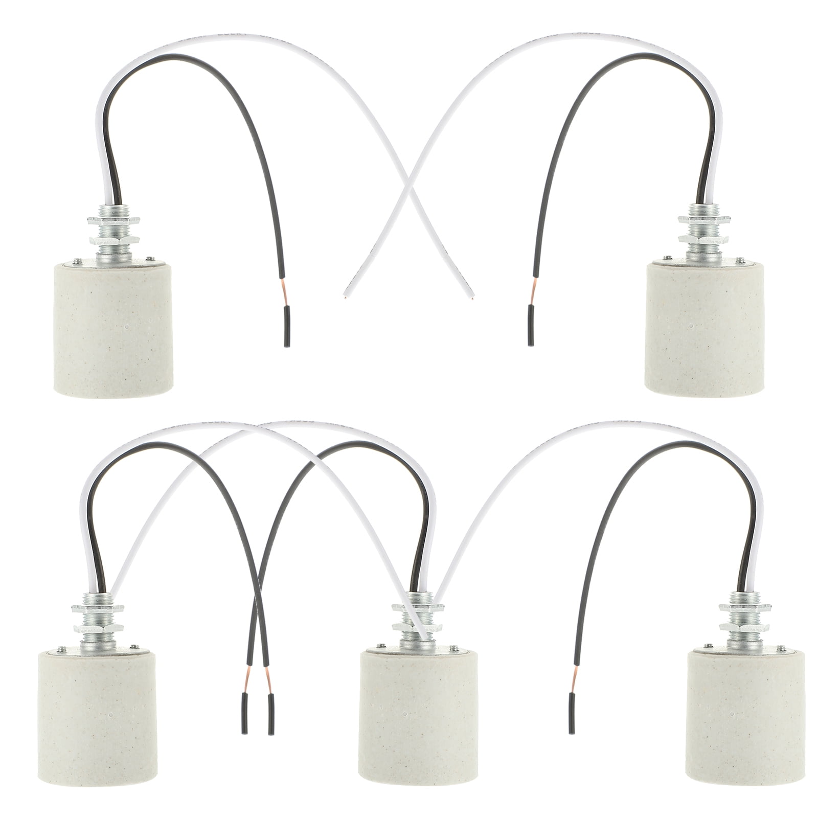 5pcs Light Bulb Socket Light Fixture Base Light Bulb Holder Ceiling ...