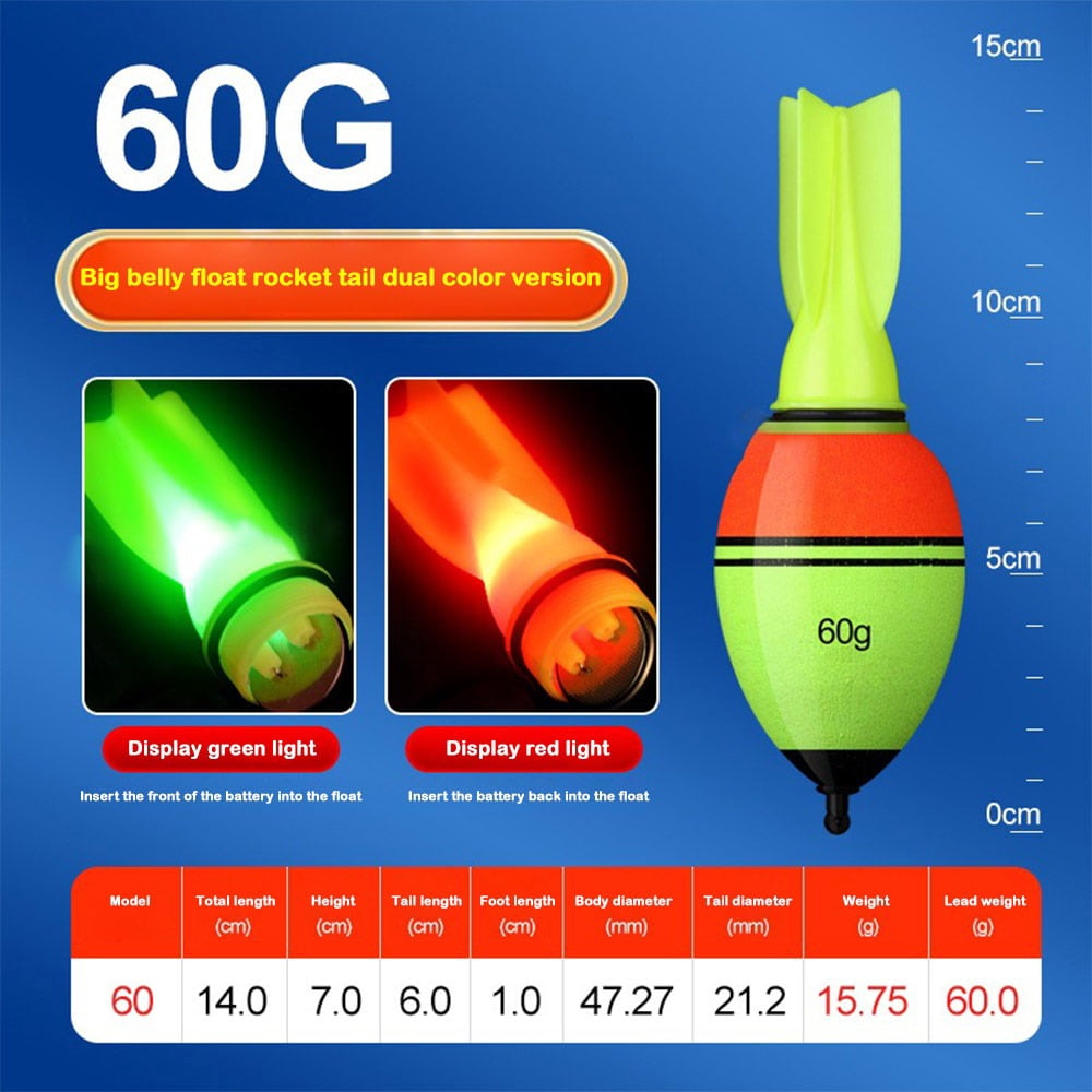 5pcs Light Stick EVA Fishing Float Casting Eye-grabbing Luminous Float ...