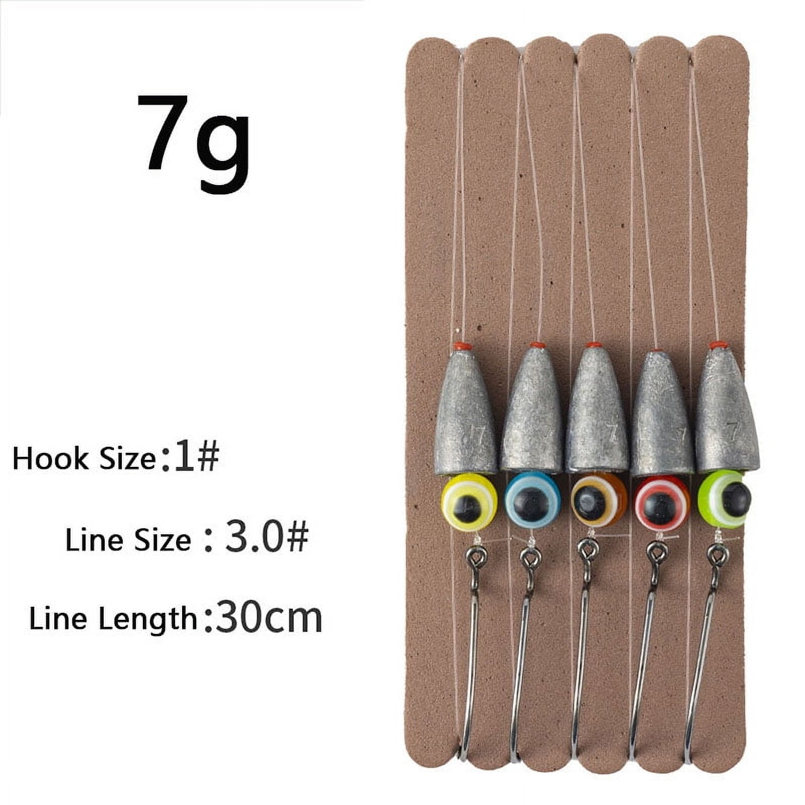 5pcs/Lot Texas Rig Set 3.5g 5g 7g 10g Bullet Weight Sinker 4# 2# 1 ...