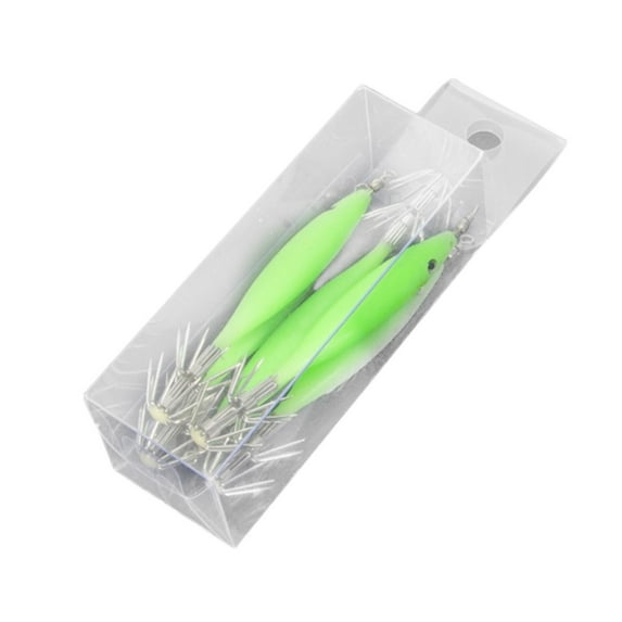5pcs Luminous Octopus Squid Fishing Lure Jig Hook Night Up Bait Light ...