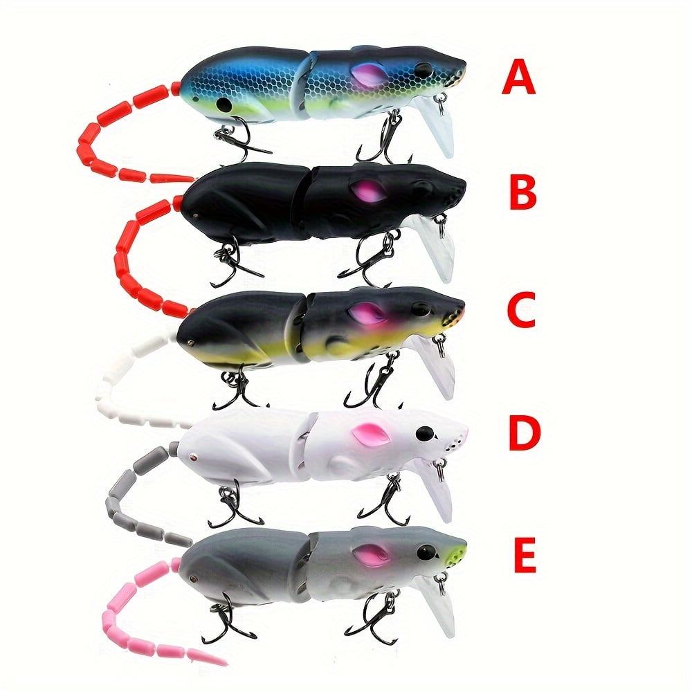 5pcs Lure - 85mm/15.5g, Multi-Segmented Soft Plastic Fishing Lure For ...