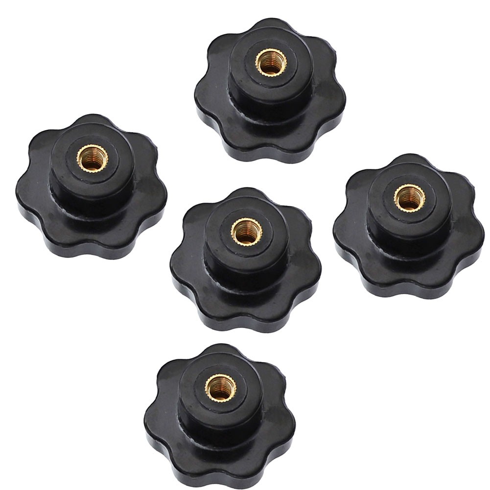 5pcs M8 Female Thread Seven Star Shaped Head Clamping Nuts Knob Special ...