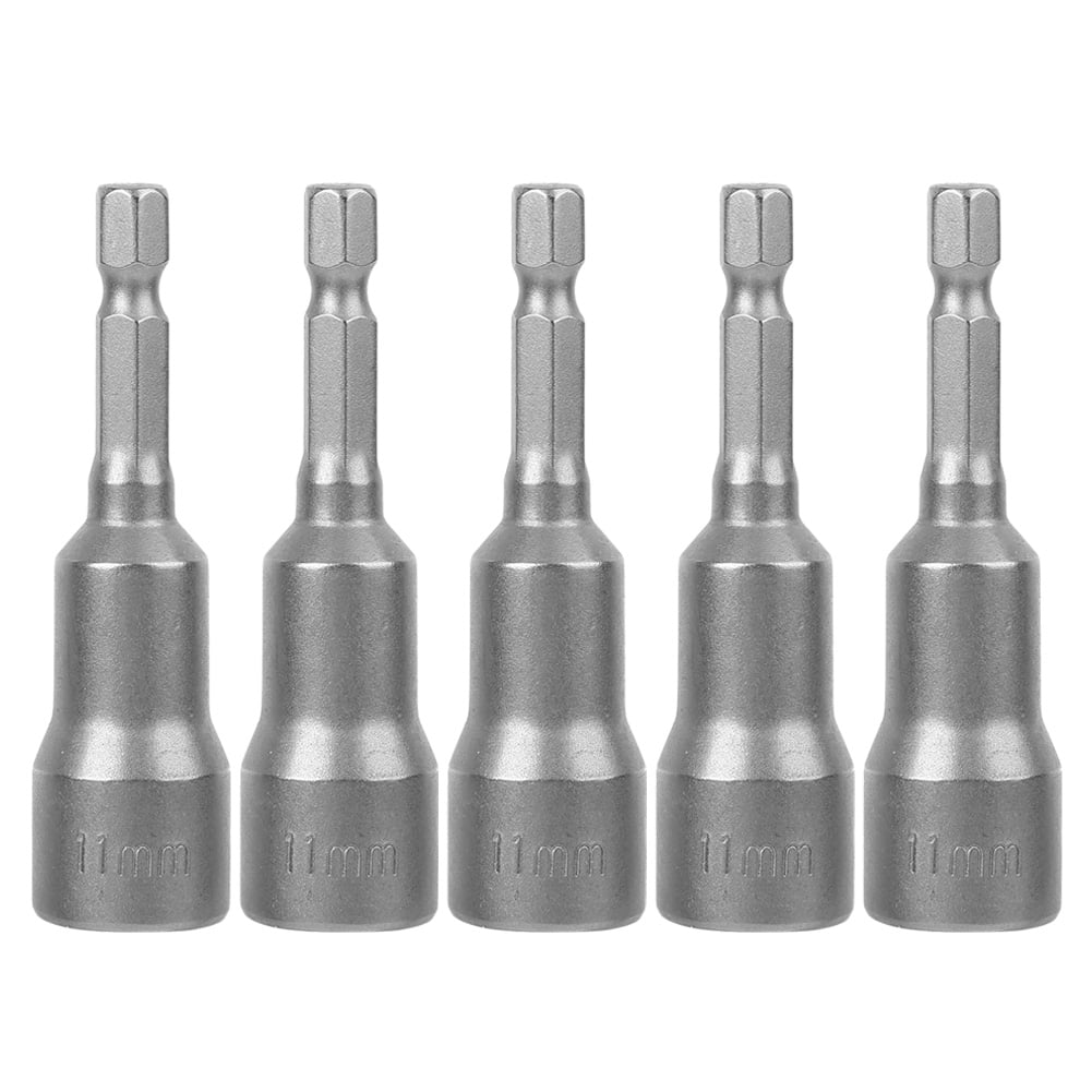 5pcs Magnetic Hex Socket Set, 11mm Tool Steel Electric Screwdriver ...