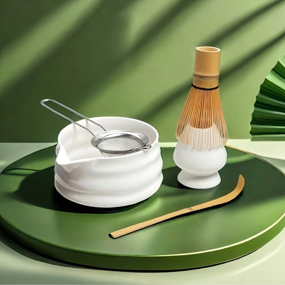 5pcs Matcha Whisk Set, Ceramic Matcha Set Includes Matcha Bowl, Matcha ...