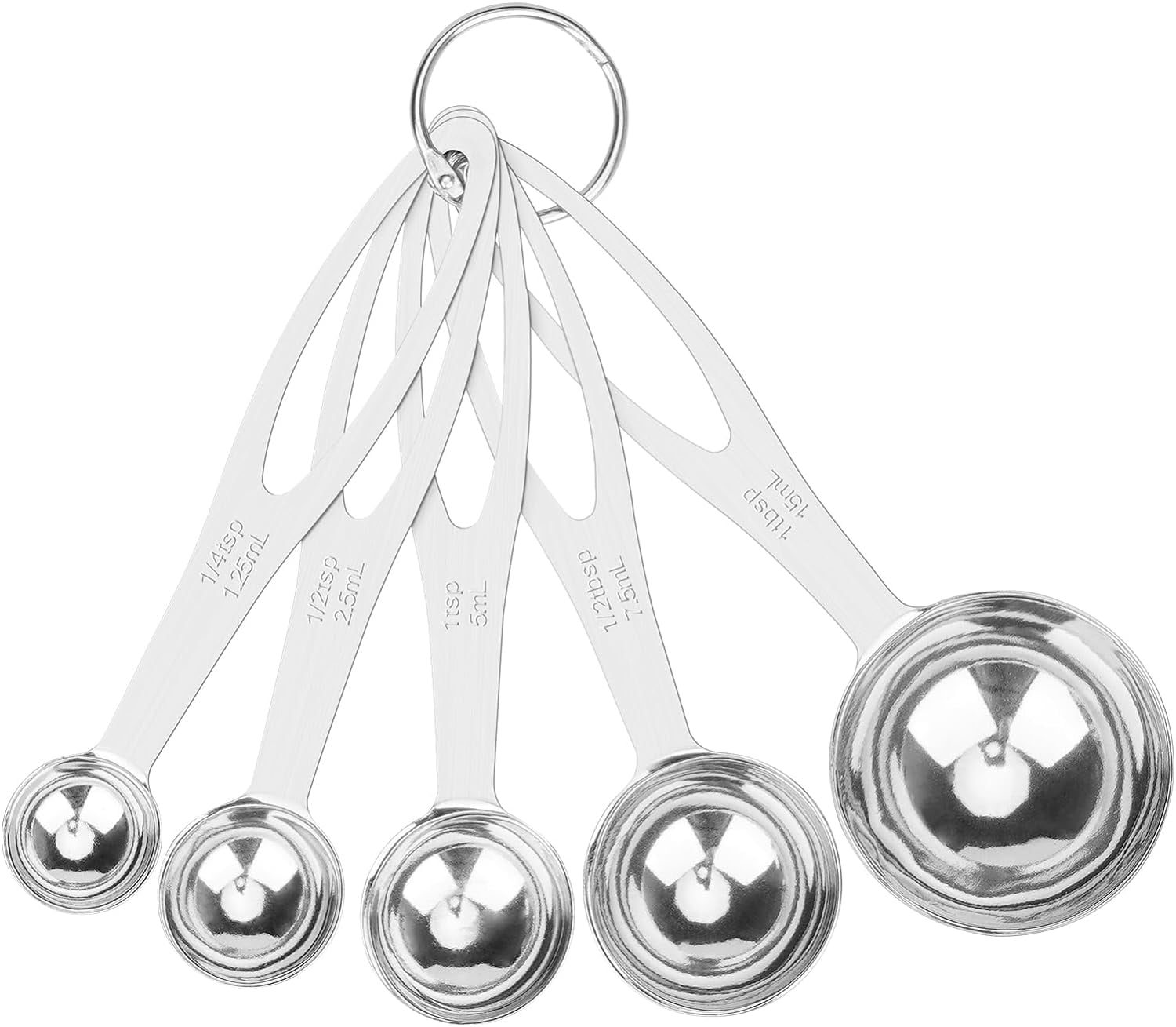 5pcs Measuring Spoon Set, Heavy Duty Stainless Steel Measuring Spoons ...