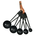 5-Piece Black Stainless Steel Measuring Spoons Set with Nesting Design ...
