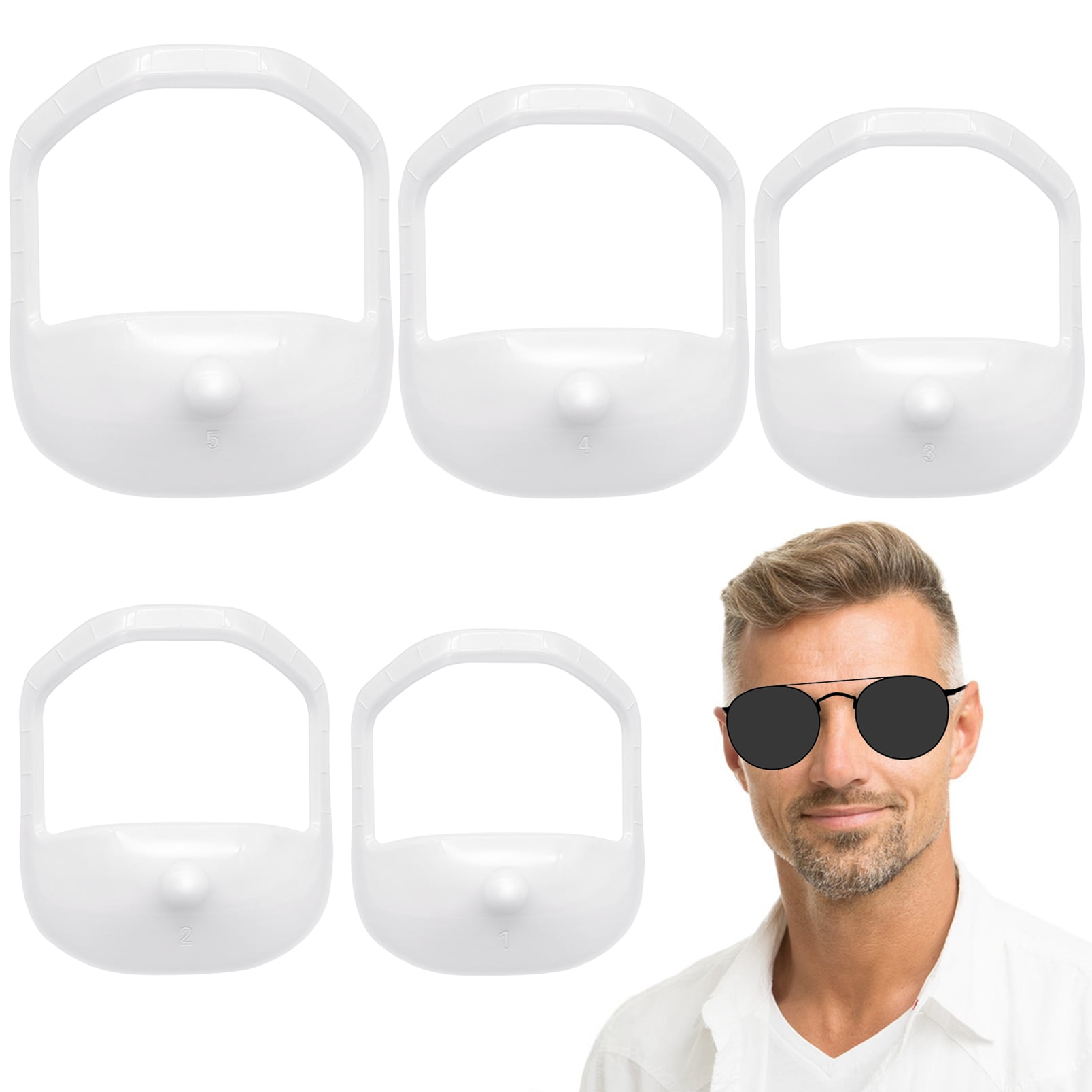 5pcs Men Mustache Shaper Styling Transparent Template Goat Beard ...