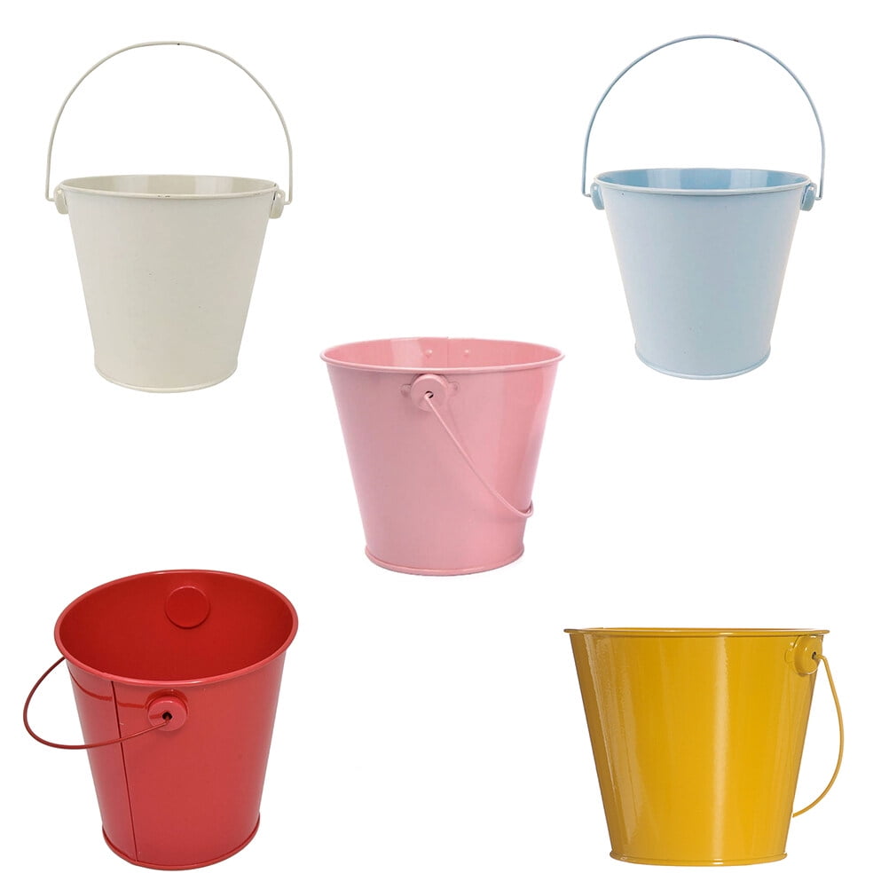 5pcs Metal Buckets Garden Planters Practical Plant Pails Mini Flower ...