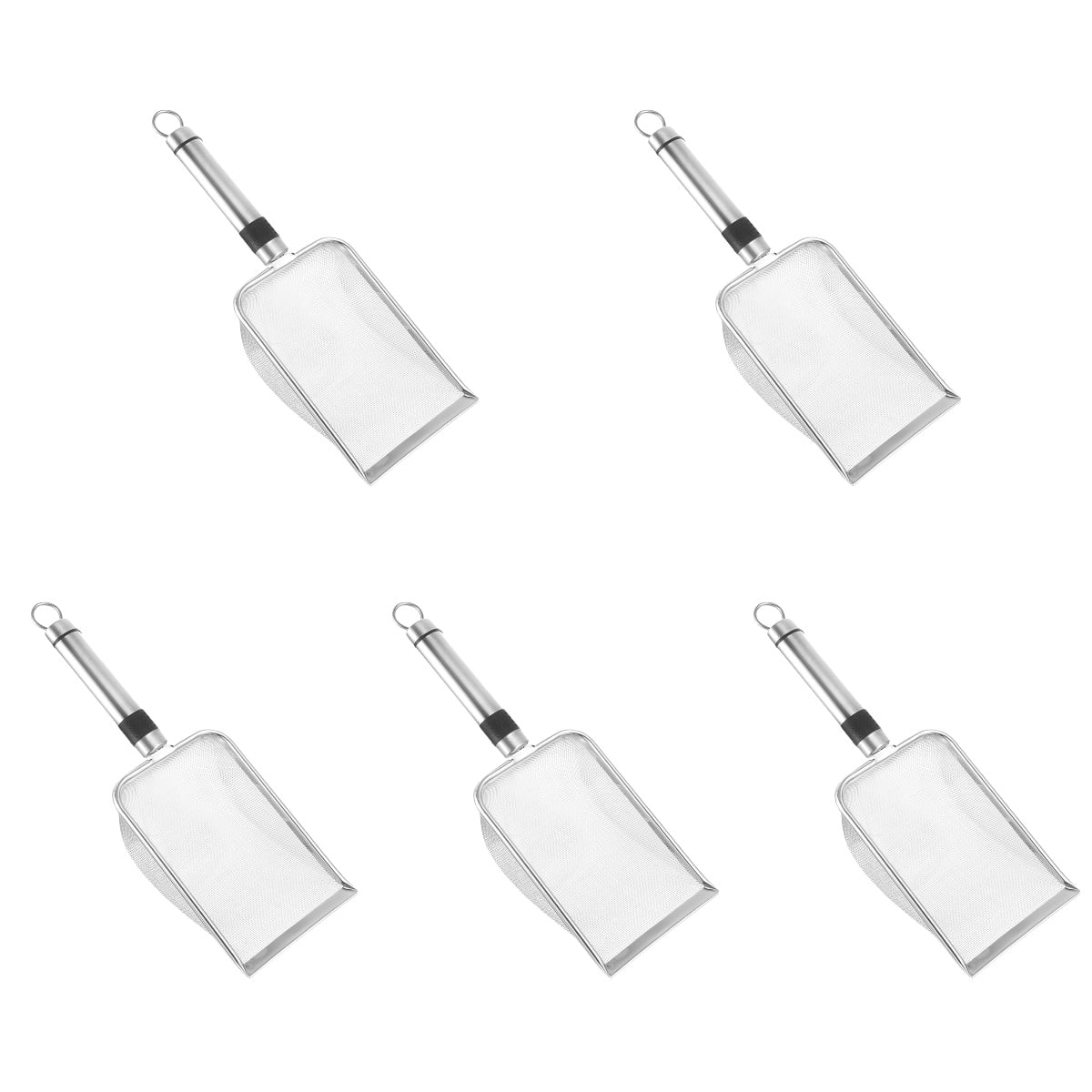 5pcs Metal Cat Litter Scoop Stainless Steel Non-Stick Kitten Poop ...