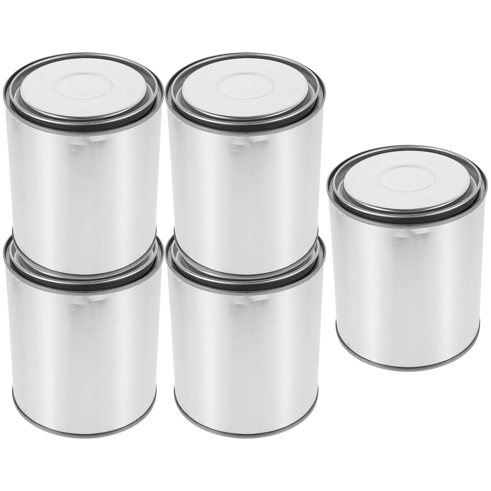 5pcs Metal Paint Cans with Lids Pitch Containers Multipurpose Storage ...