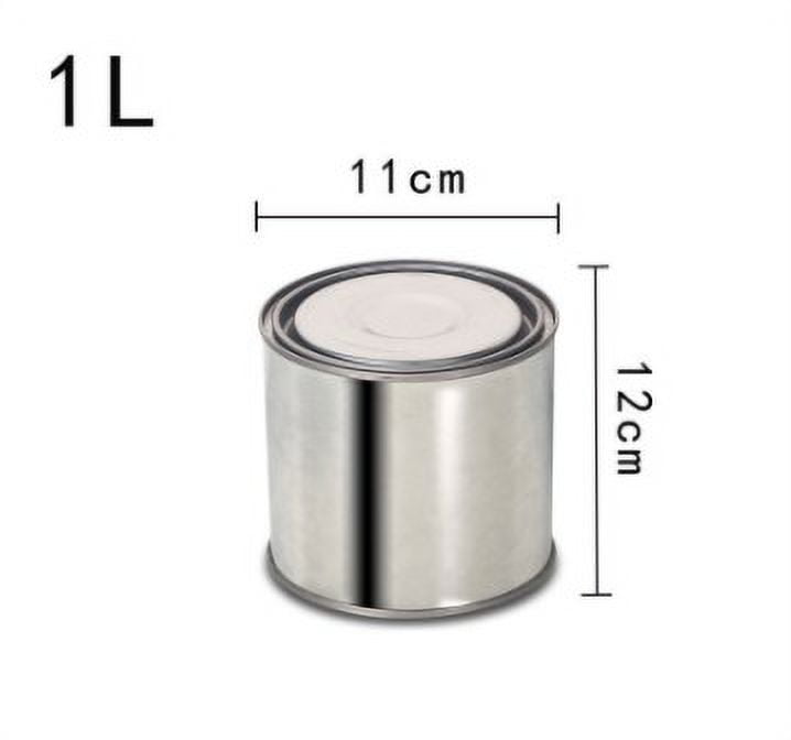 5pcs Sturdy Iron Storage Cans with Lids for Decor Silver Color More ...
