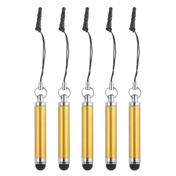 5pcs Metallic Stylus Pen Retractable Aluminum Alloy Mini Capacitive ...