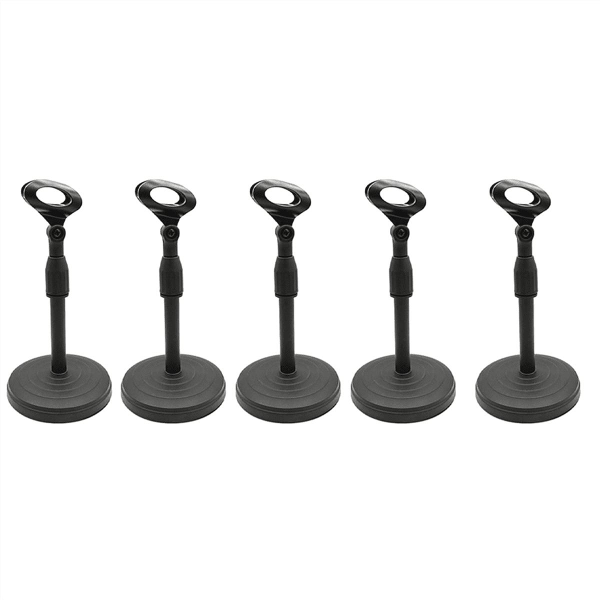 5pcs Microphone Desktop Stand Disc Retractable Microphone Stand Live ...