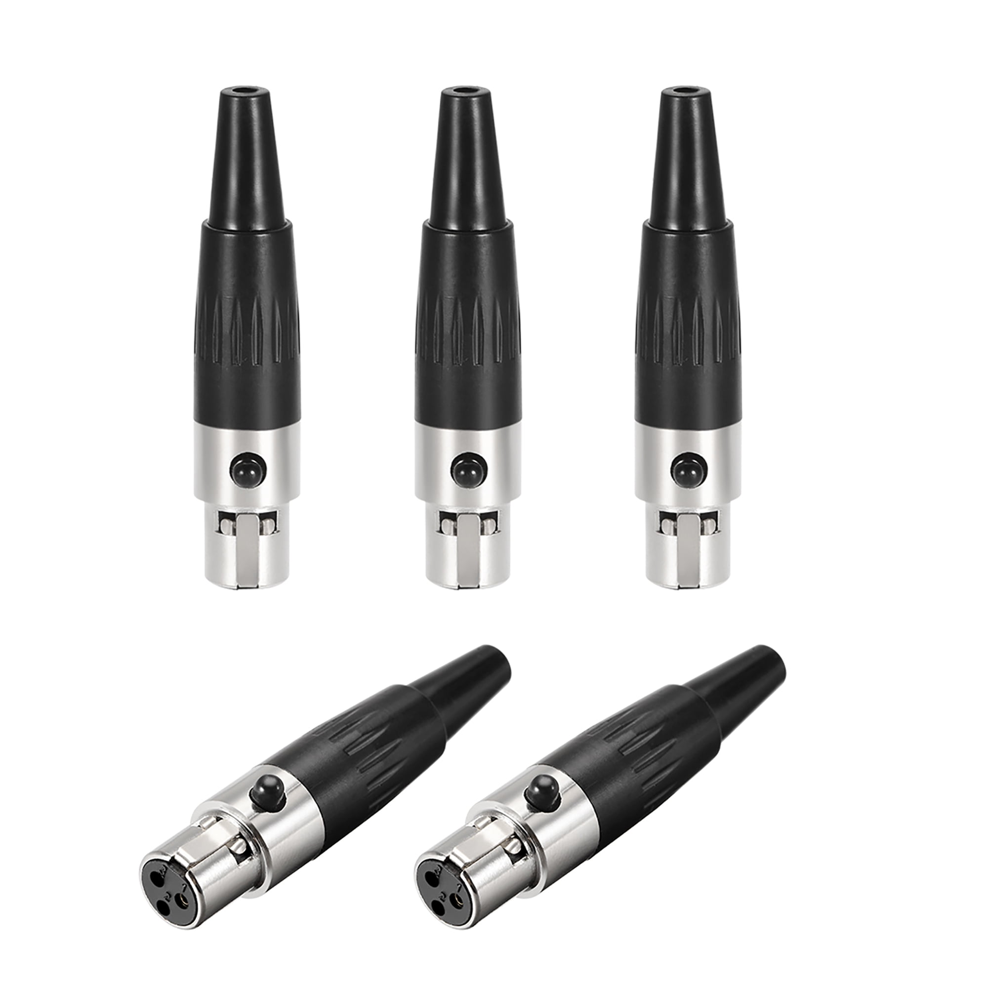 5pcs Mini 3-Pin XLR Female Connector,Microphone Mic Cable Plug ...