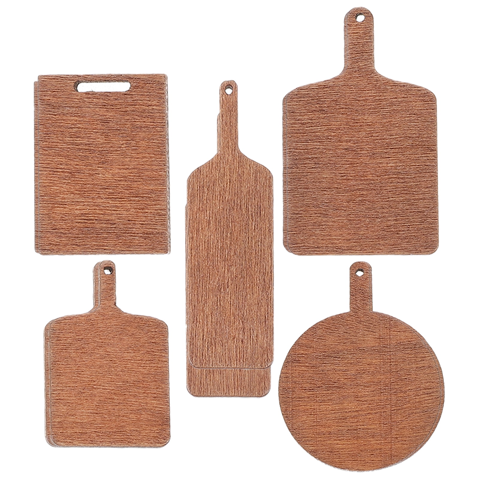 5pcs Mini Chopping Board Wooden Miniature Cutting Boards Mini House ...