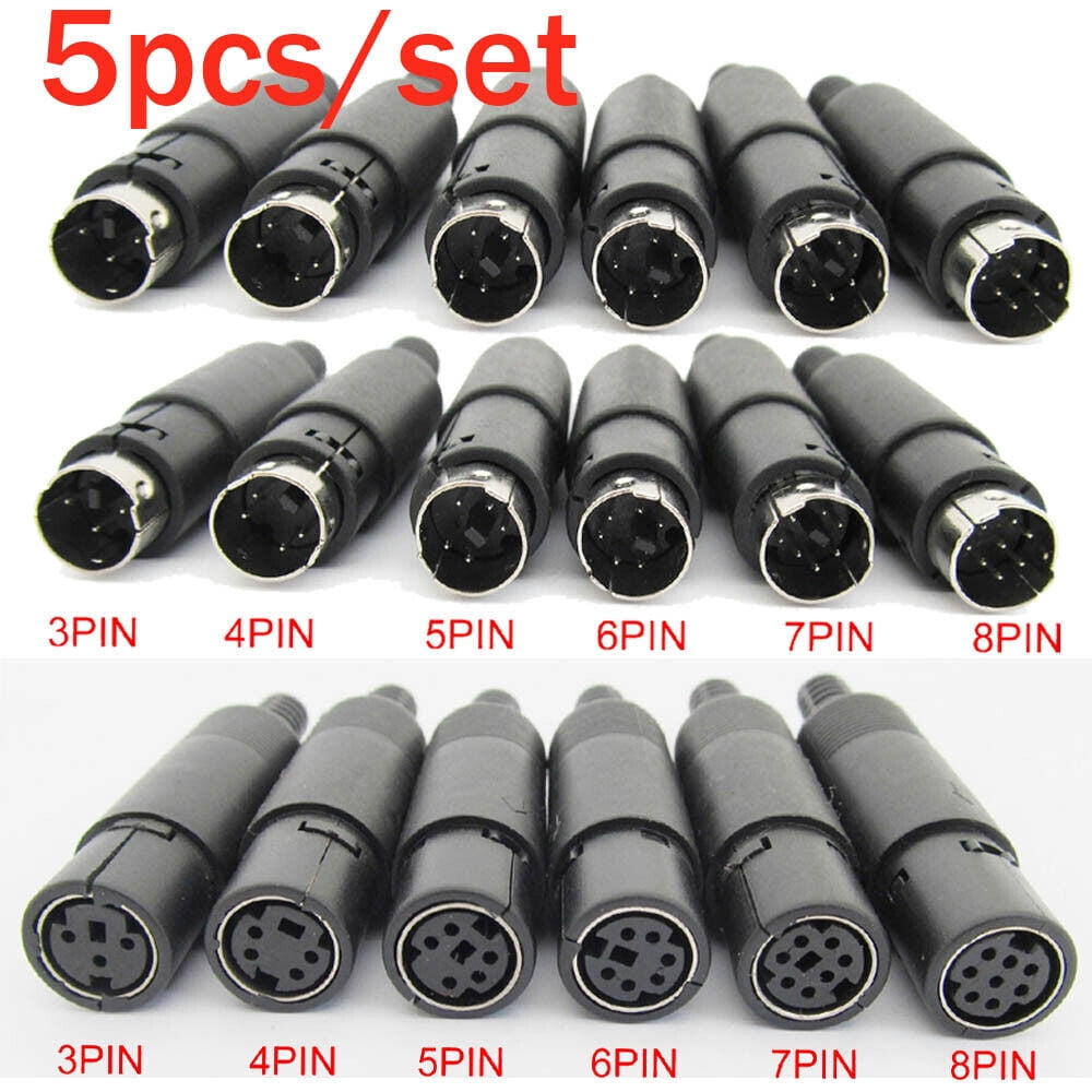 3pin 4pin 5pin 6pin 7pin 8 Pin DIN Male Female Plug Socket Jack Solder ...