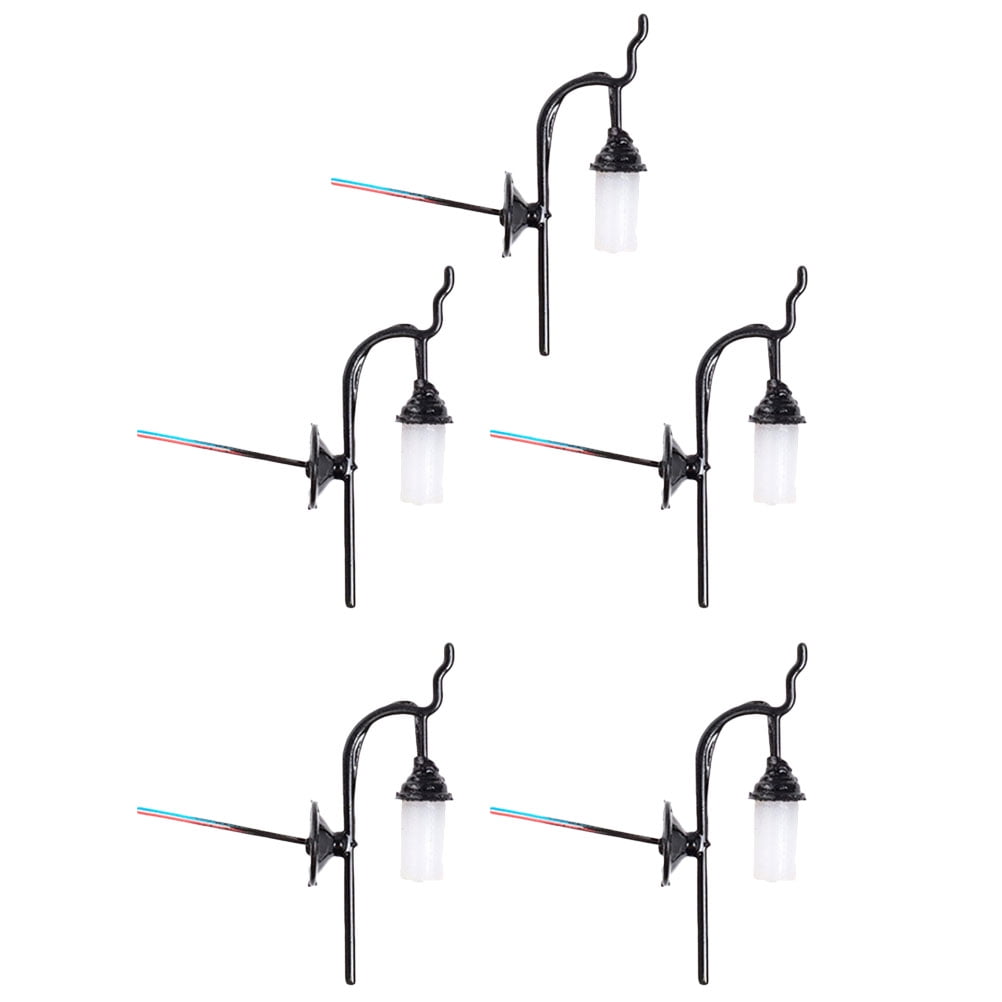 5pcs Mini House Wall Lamp Models Miniature Wall Lamps Mini Simulation ...
