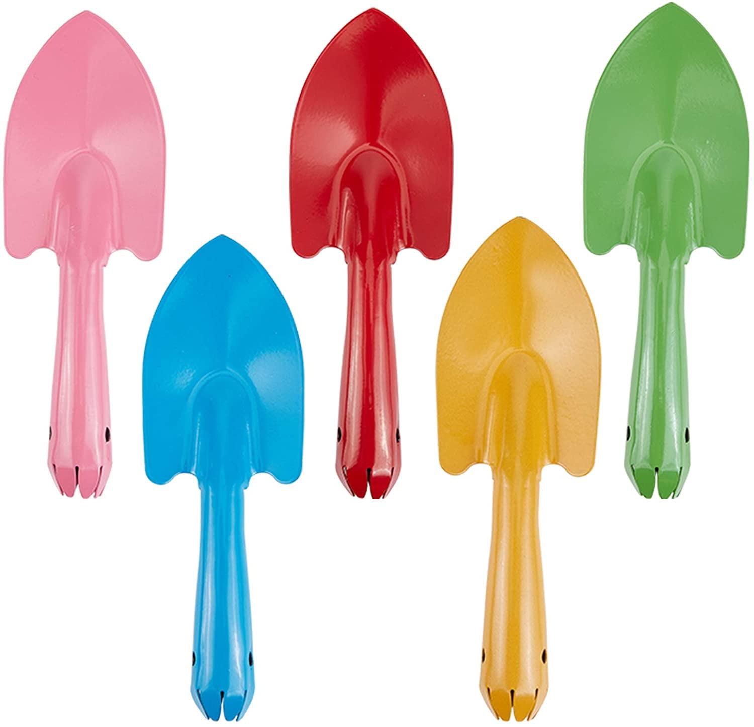 5pcs Mini Trowel Set Rainbow Color Hand Shovel Metal Metal Garden Round ...