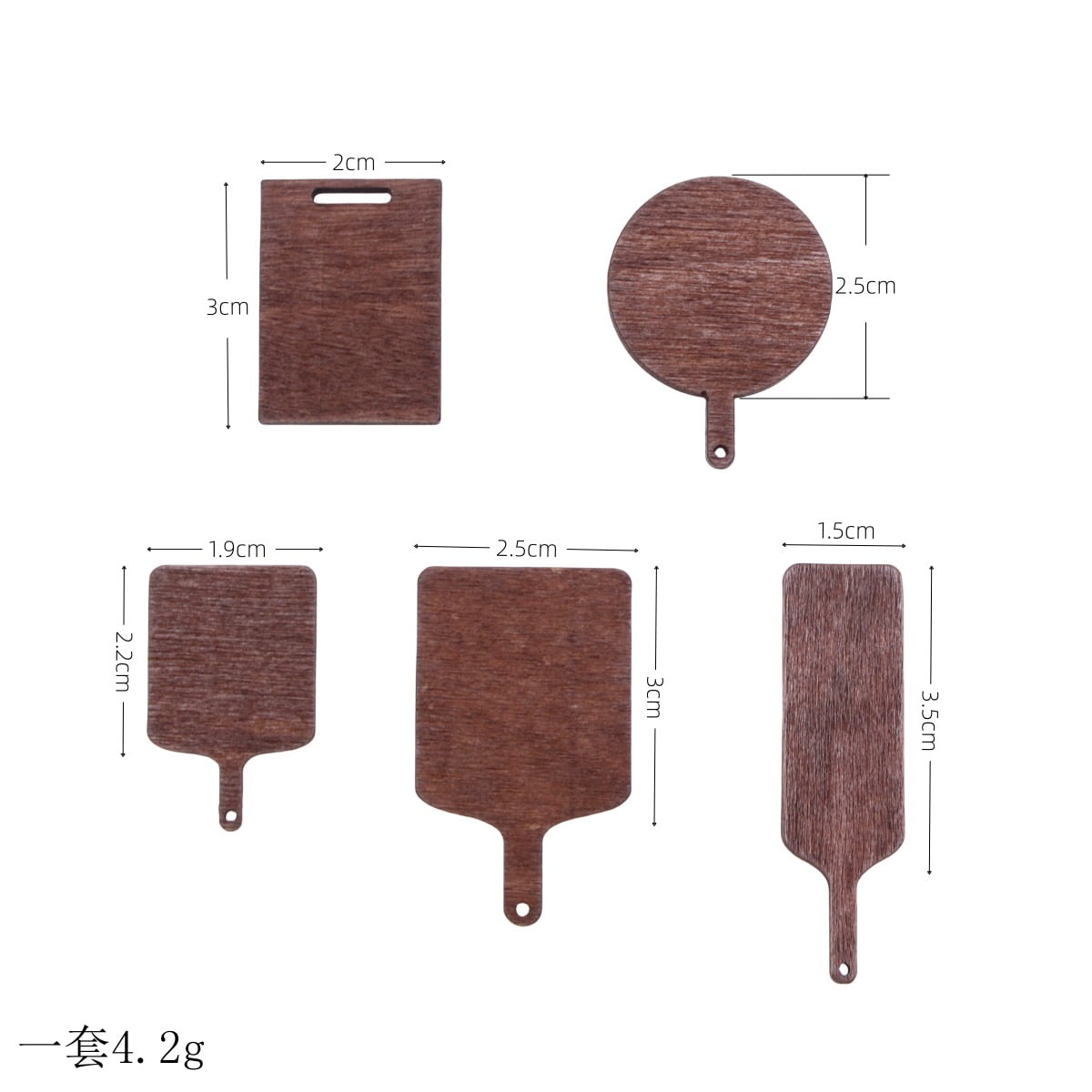 5pcs Miniature Cutting Boards Doll House Wooden Cutting Board Model ...