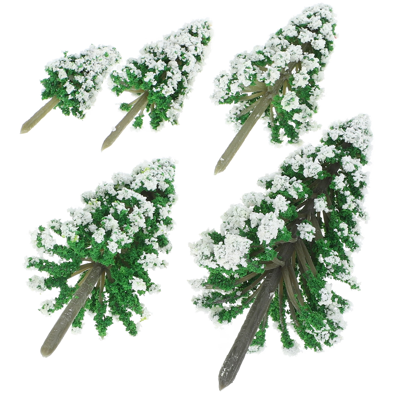 OUNONA 5Pcs Lightweight ABS Green Pine Tree Models for Diorama ...