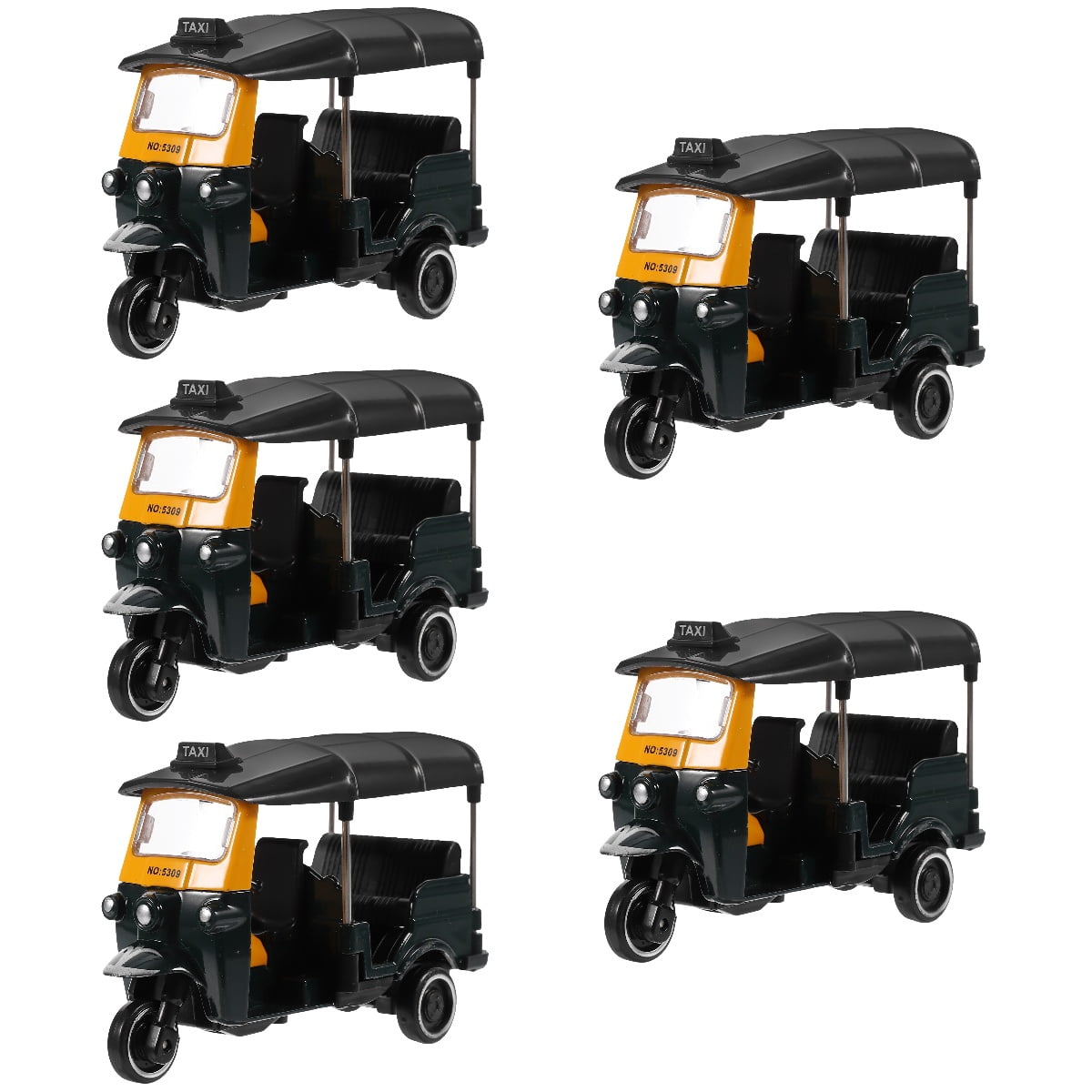 5pcs Miniature Tricycle Modeling Model Old-fashioned Tricycle Figurine ...