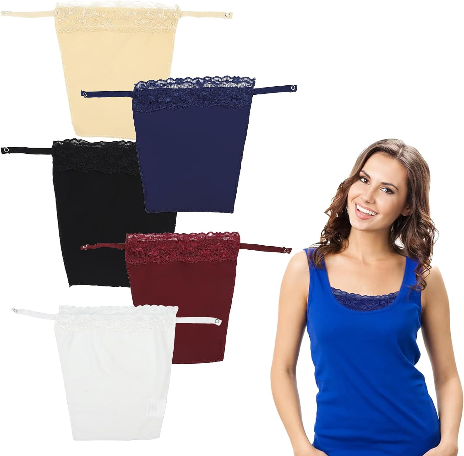 5pcs Modesty Panels for Low Cut Tops 5 Colors Overlay Modesty Panel ...
