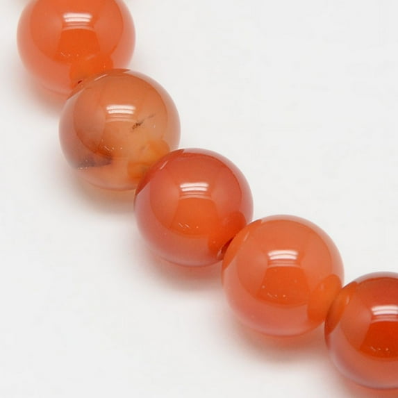 5pcs Natural Carnelian Beads Strands Round Grade A 10mm Hole: 1mm about ...