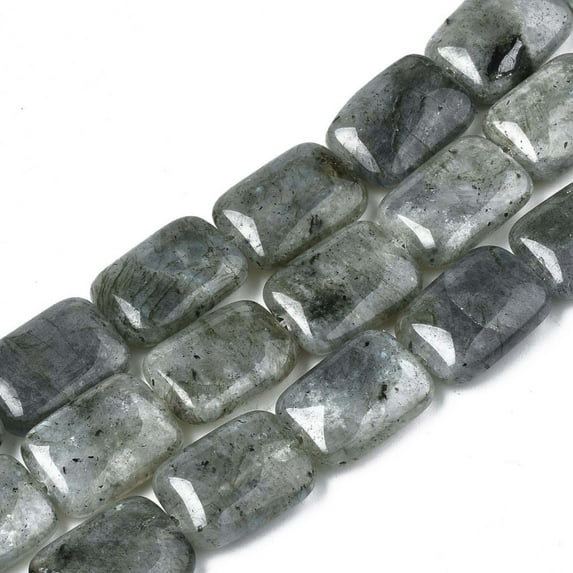 5pcs Natural Labradorite Beads Strands Rectangle 17.5~18.5x13~13.5x6 ...
