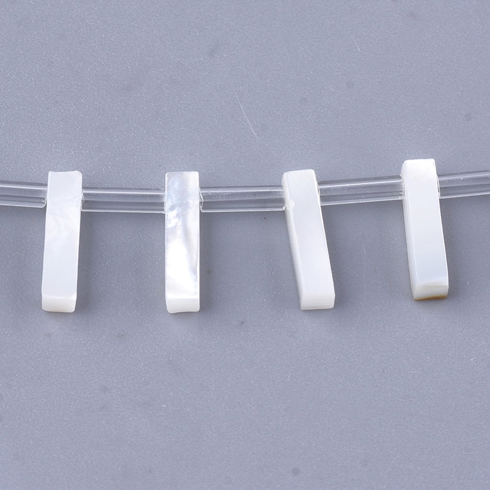 5pcs Natural Sea Shell Beads White Shell Mother of Pearl Shell Top ...