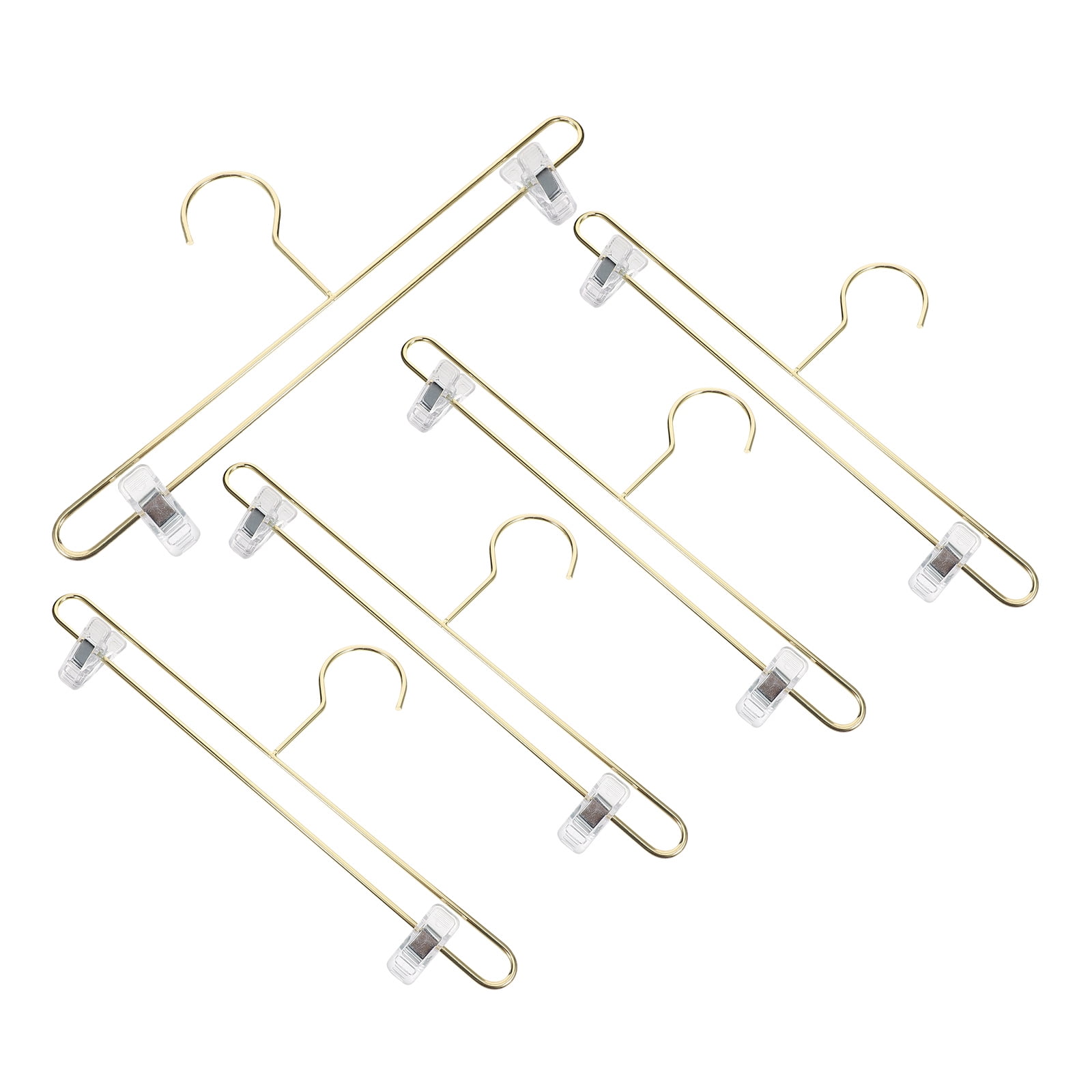 Masteelf Golden Metal Clothing Hangers with Clips for Pants Skirt Tank ...