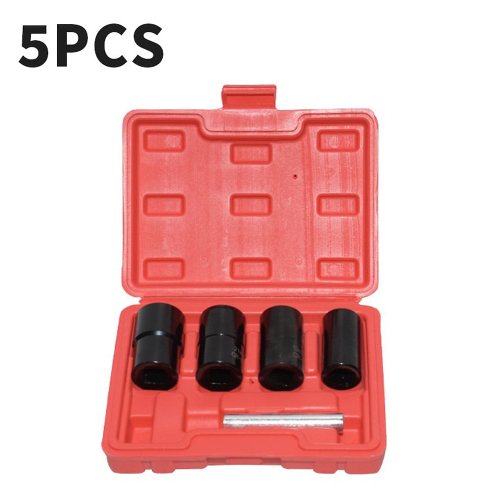 5pcs Nut Remover Removal Tool Broken Nut Bolt Extractor Sleeve Tool 19 ...