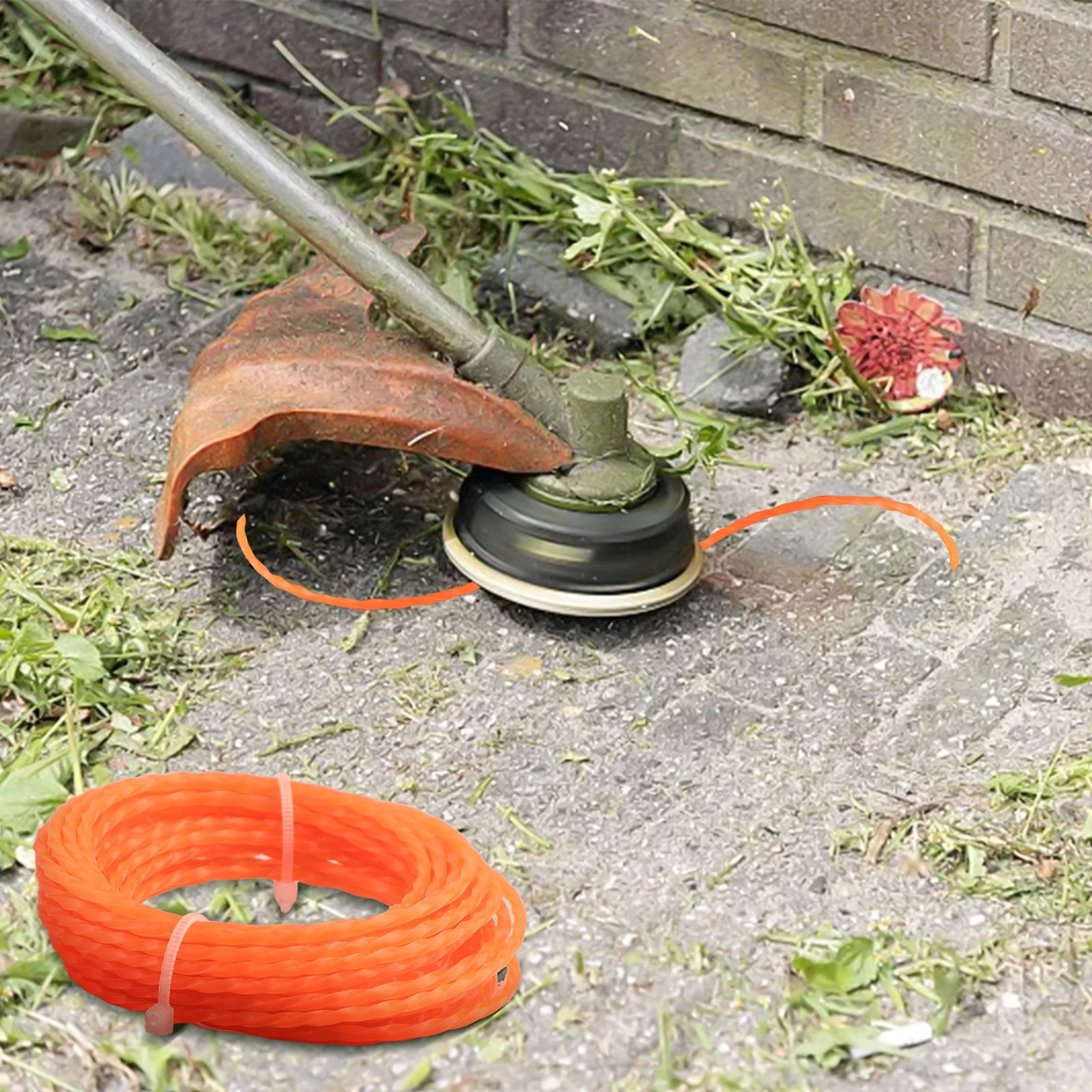 5pcs Orange For Nylon Trimmer Line Ego Grade 0.095 Inch Brushcutter ...