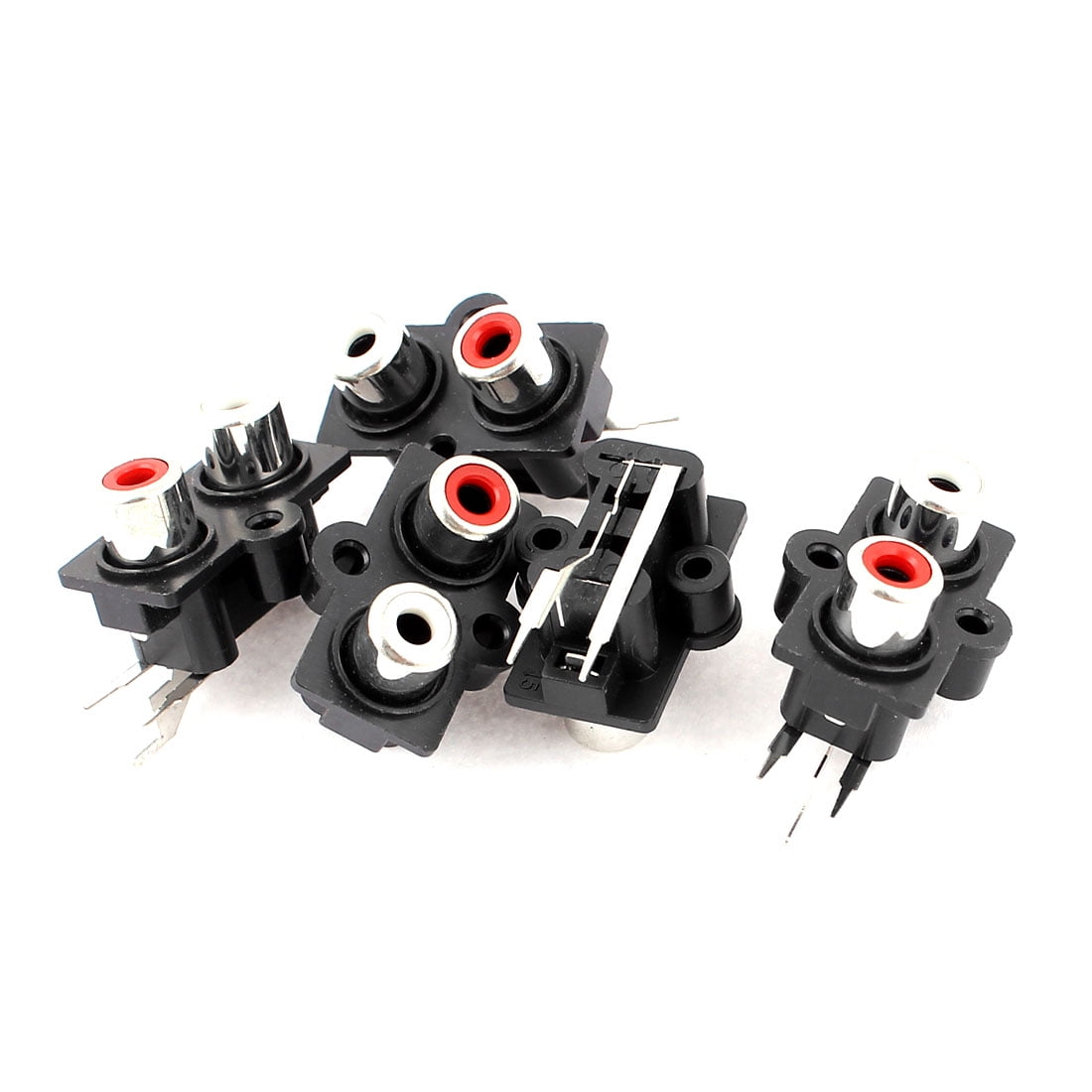5pcs PCB Mount 2 Position Stereo Audio Video Jack AV Socket RCA Female ...