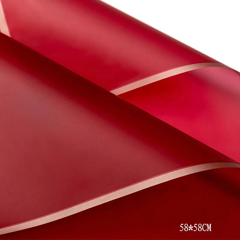 5pcs/Pack Flower Wrapping Paper Golden Border Rose Korean Style Half ...