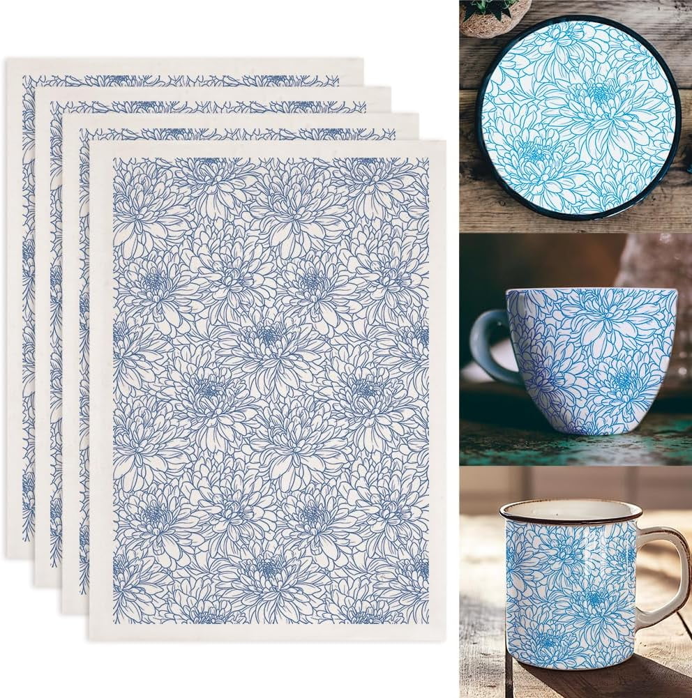 5pcs Paper Ceramic Decals Pottery Ceramics Clay Transfer Paper ...