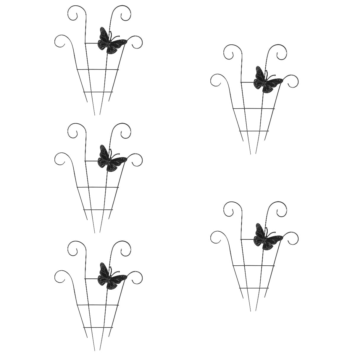 5pcs Plant Trellis Orchid Climbing Rack Iron Plant Climbing Stand ...