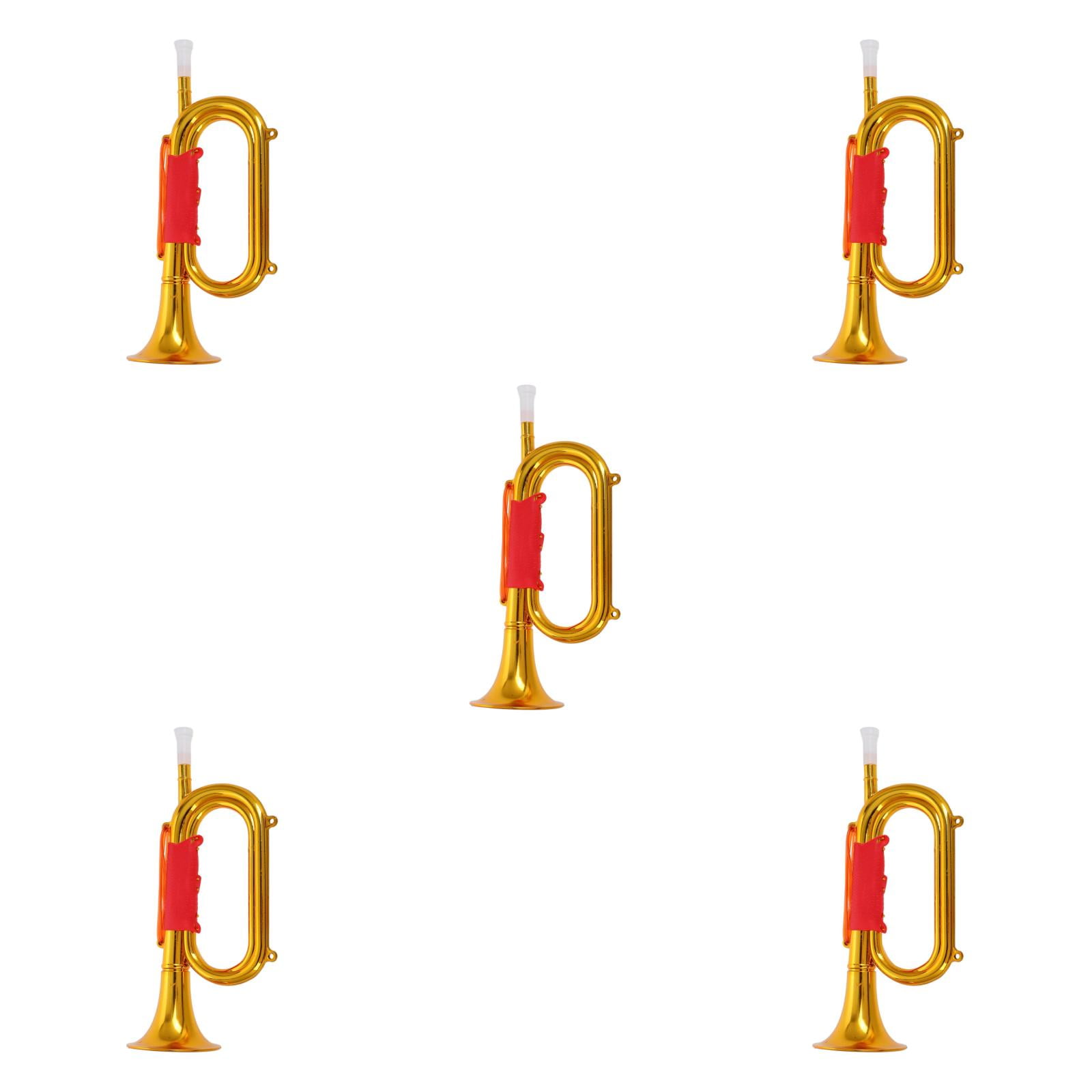 5pcs Plastic Bugle Kids Stage Performance Prop Musical Instrument Hand ...